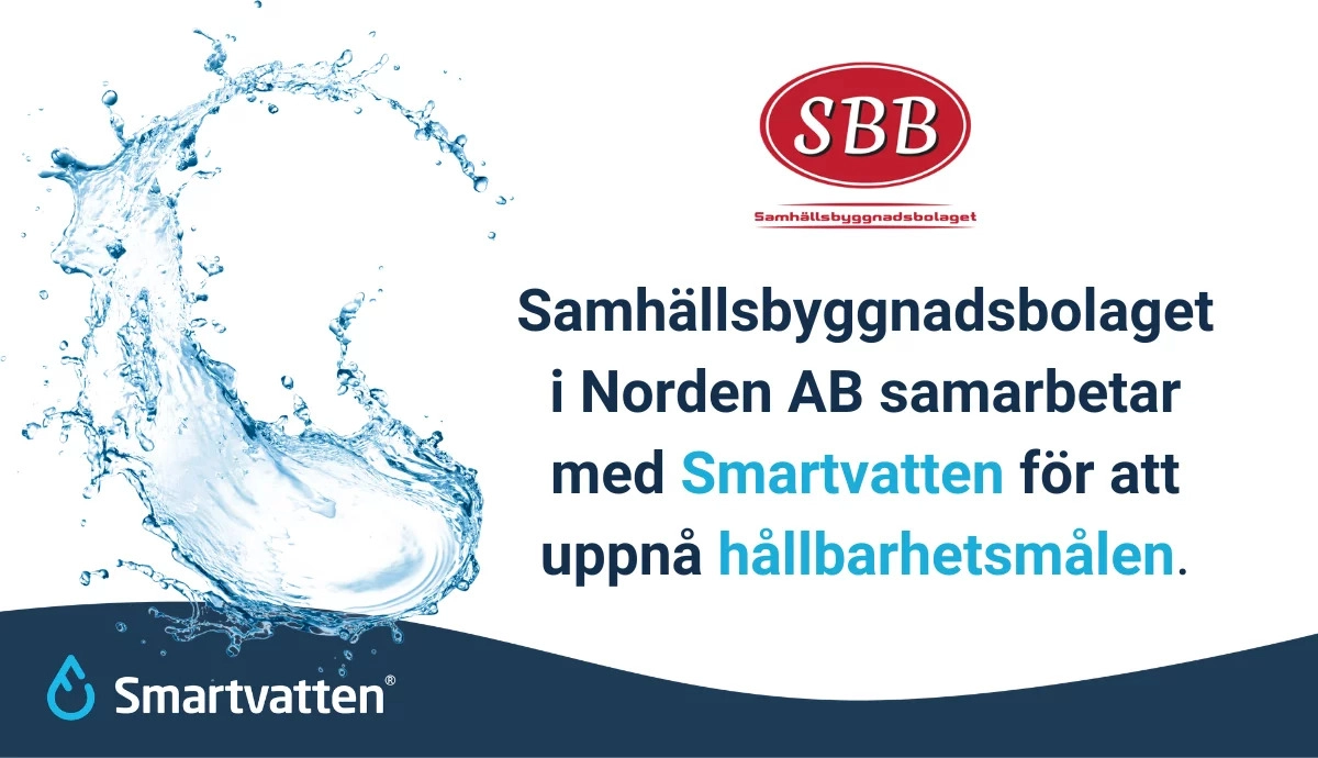 Samhällsbyggnadsbolaget i Norden samarbetar med Smartvatten