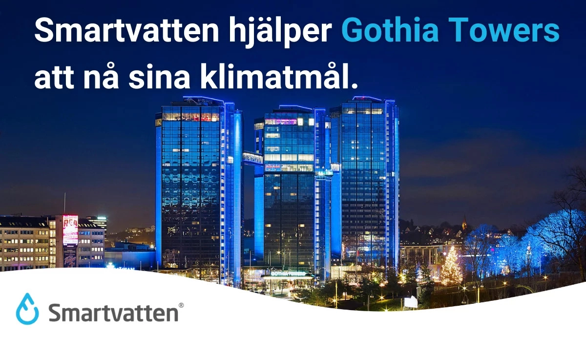 Gothia Towers tar hjälp av Smartvatten